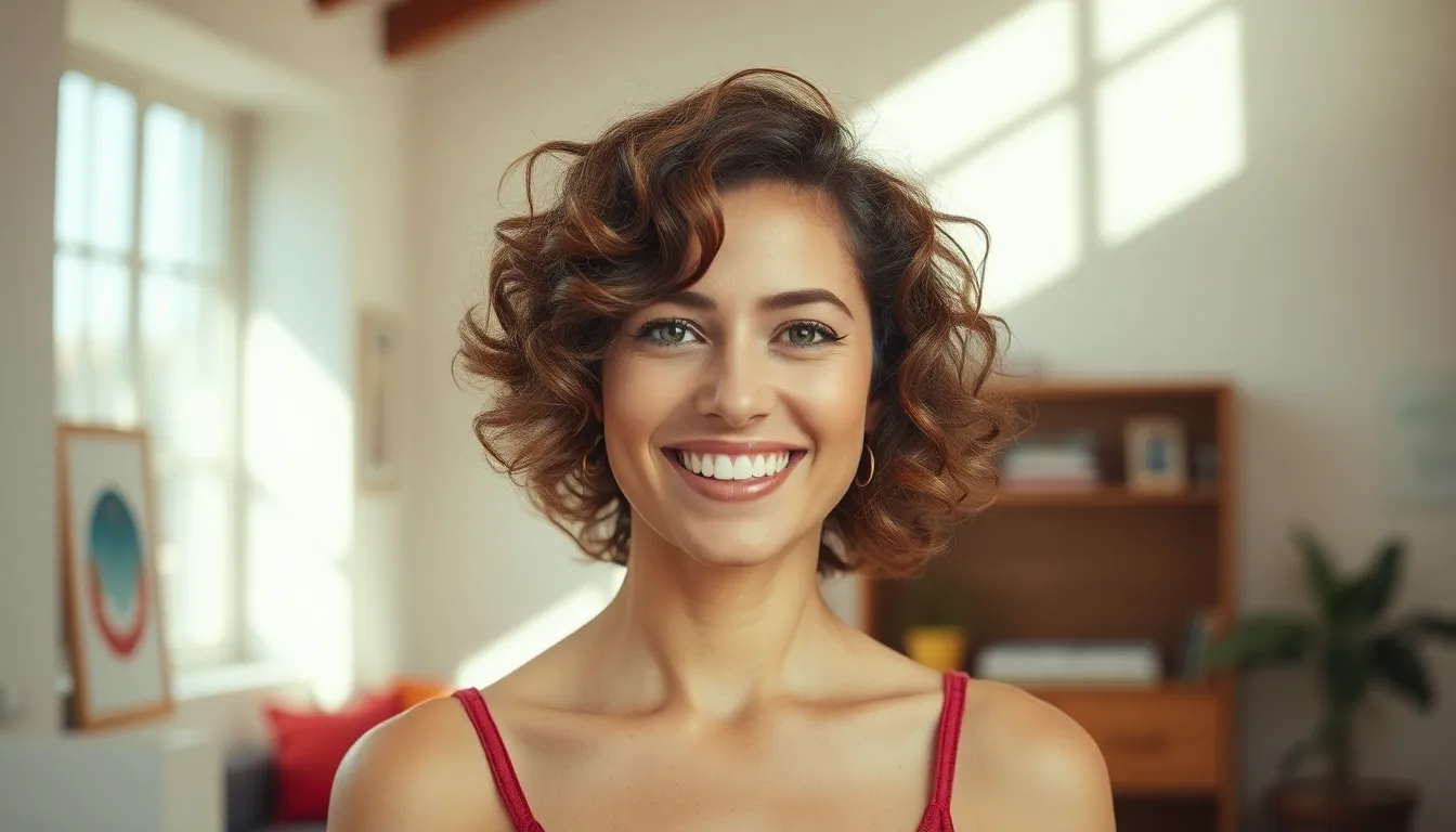 Low Maintenance Layered Short Curly Haircuts: Effortless Styles for ...